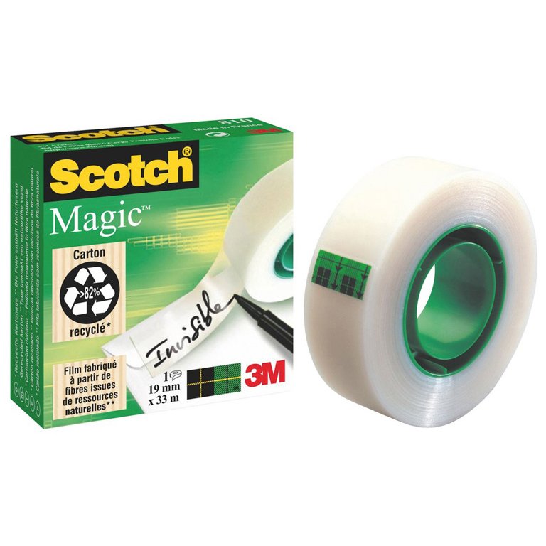 CINTA ADHESIVA INVISIBLE SCOTCH MAGIC 3M 19MMX33M - Catálogo