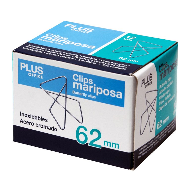 Clips mariposa Makro Paper 41mm. (50uds./caja) - Catálogo